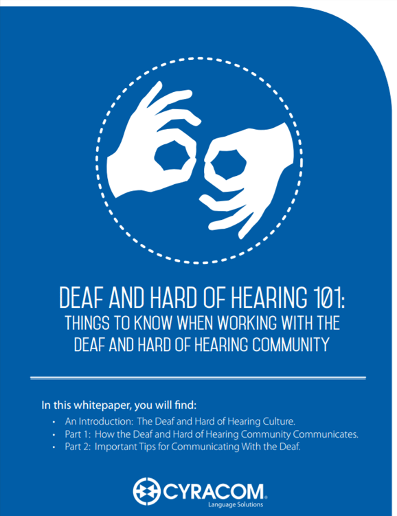 Deaf and Hard of Hearing Whitepaper